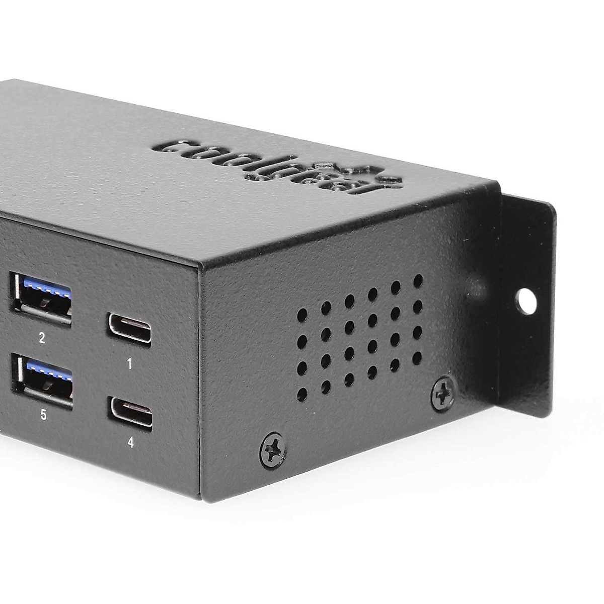 USB-C 7 Port Hub 2X Type-C 5X Type-A - DIN Rail - Surge Protection
