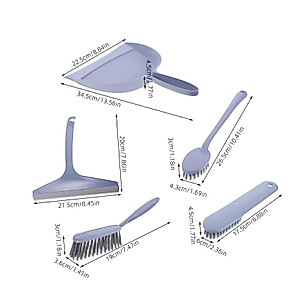 GOOHOCHY 1 Set Mini Broom Set Small Hand Broom Keyboard Cleaning Brush Mini Desktop Sweeper Small Cleanning Broom Hand Broom Brush Mini Broom with Dustpan Small Broom Brush Pp Lavender
