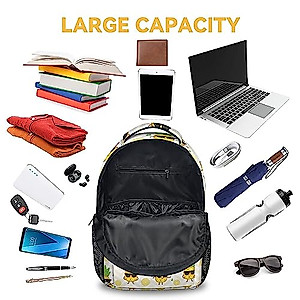 KAXVZER Pineapple Backpack for Girls - 16 Inch Yellow Backpacks for School - Cute Lightweight Bookbag for Kids