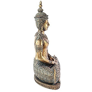 W Feng Shui 12" Thai Buddha Dhyani Mudra Home Decor Peace Statues(G16516)