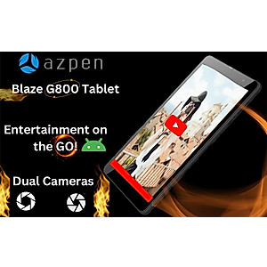 Azpen 8 Inch Unlocked LTE Tablet with Android 12 OS Octa Core CPU 3GB RAM 32GB Storage Dual Cameras IPS HD Display for T-Mobile and AT&T Network