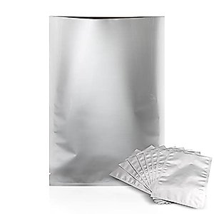SumDirect Mylar Bags for Food Storage - 100 Pack 6x9 Inches Square Heating Cooking Pouches Heat Sealable Mylar Bag for Long Term Food Storage (Silver)