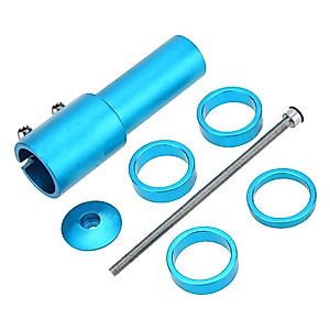 BlueSunshine Bike Handlebar Riser Bicycle Fork Stem Raiser Extender Head Up Raiser Aluminum Alloy (Silver)