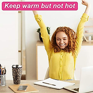 6 Pieces Reusable Coffee Cup Sleeve Neoprene Insulated Sleeves Cup Cover Holders Drinks Sleeve Holder Neoprene Tumbler Sleeves Cold Hot Beverages, 6 Styles (30 oz)