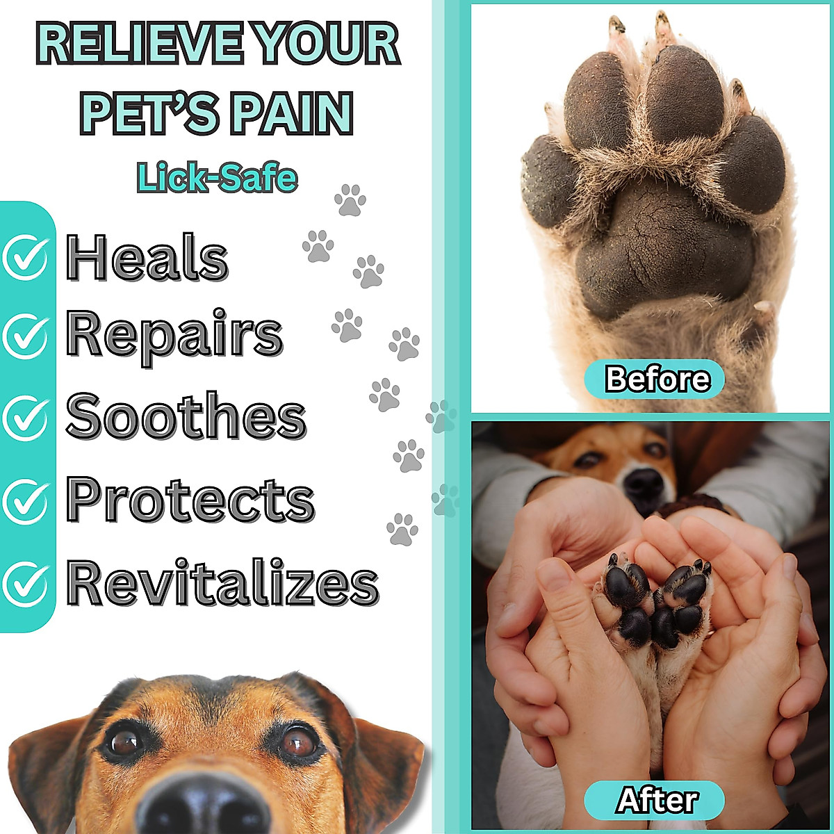 ZepetZ Paw & Nose Balm for Dogs and Cats - Lick-Safe, 100% Organic & Natural. Heals, Repairs, and Restores Dry, Cracked, and Damaged Paws & Noses. Moisturizes, Protects, Soothes & Revitalizes 1.75 oz.