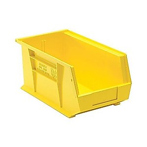 Quantum QUS240 Plastic Storage Stacking Ultra Bin, 14-Inch by 8-Inch by 7-Inch, Yellow, Case of 12 by Quantum Storage Systems