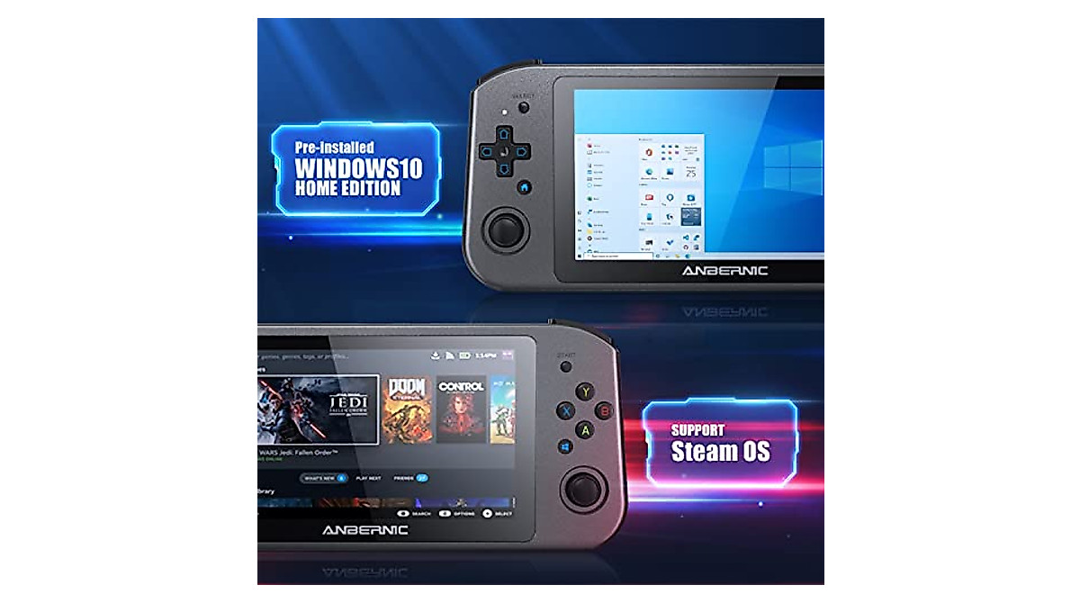 WIN600 Handheld Game Console Support Steam OS +Windows10 , 5G WiFi 4.2 ...