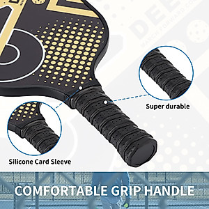 Quiet Pickleball Paddles Pickleball Set Pickleball Rackets, Quiet Pickleball Racquet Set of 4&2 with 1 Portable Pickleball Bag, 4 Pickleball Balls & 4 Grip Tapes