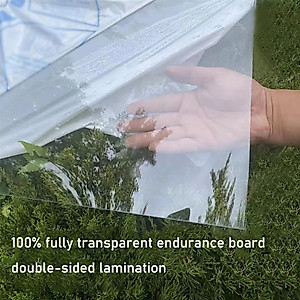 Clear Polycarbonate Roofing Sheets,Weather-Resistant Transparent Acrylic Plastic Sheet,Cold Frame Cladding,for Greenhouse Canopy Carport Bus Shelters Glass Replacement Panels (0.8x4m(2.62x13.1ft))