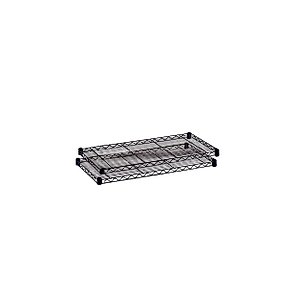 Safco Products 5290BL Industrial Wire Shelving Extra Shelf Pack 36" W x 24" D (Starter and Add-On Units Sold Separately), (Qty. 2), Black