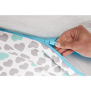 Regalo My Portable Play Yard Deluxe with Removable Pad, Indoor and Outdoor, Bonus Kit, Aqua, 6-Panel