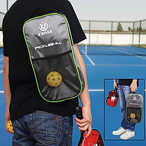 XS XSPAK Pickleball Paddles Set, USAPA Pickleball Rackets Set of 2 Feature a Premium Carbon Craft and Polymer Honeycomb Core, Including Bag and 4 Balls Gift Kit Men Women Kids Indoor Outdoor