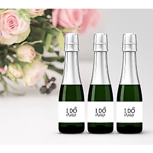 Bridesmaid Mini Champagne Labels ● SET of 10 ● I Do Crew Gifts, Thank you Favors, Will You Be My Maid of Honor Ask Bridal Party Proposal, Wine Stickers Team Bride Tribe Squad Candle Label M200-RNG-10