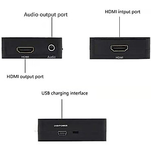 JOULIN HDMI Audio Extractor Splitter Hdmi to Hdmi 3.5mm Audio 4K*2K@30HZ 3D Adapter with AUX Stereo Audio Separate Output 1080P Compatable for TV, PC,Sound System, Xbox,Switch,PS3, PS4,PS5