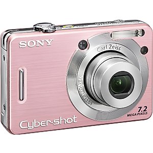 Sony Cybershot DSCW55 7.2MP Digital Camera with 3x Optical Zoom (Pink) (OLD MODEL)