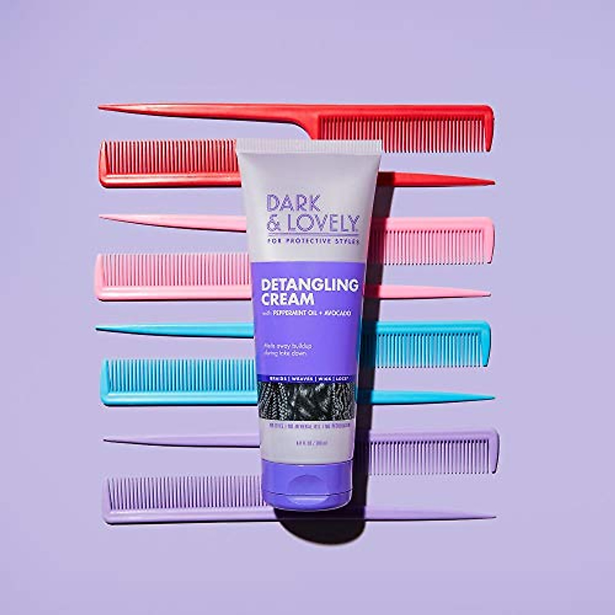 SoftSheen-Carson Dark&Lovely Detangling Cream, 6.8 Fl Oz - For Protective Styles, With Peppermint&Avocado Oil for Braids, Weaves, Wigs&Locs No Dyes, No Mineral Oil, No Petrolatum