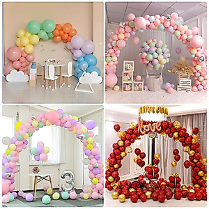 VETOGETHER Updated Balloon Arch Kit, 21ft Adjustable Balloon Arch Stand with Base in 9FT Width and 10FT Height, Threaded Design Balloon Arch Frame for Birthday Baby Shower Party Ballon Arch Kit