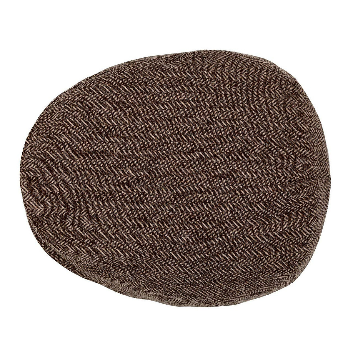 FALETO Men's Herringbone Wool Blend Flat Ivy Newsboy Hat Gatsby Cabbie Cap