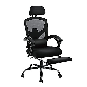 JHK Ergonomic Home Office Mesh Chair, Solid Black