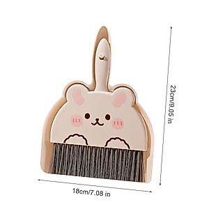 Broom with Dustpan Combo Set Rabbit Besoms and Dustpan Set for Household Desktop Cleaning Desk Sweeping Garbage Shovel Pet Children's Mini Besoms Broom Set Dust Pan and Broom Set