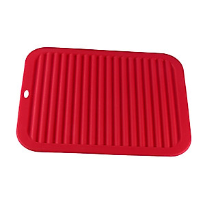 OKUMEYR Drain Tray Drying Mat Insulation Pad Silicone Mat Mat Large