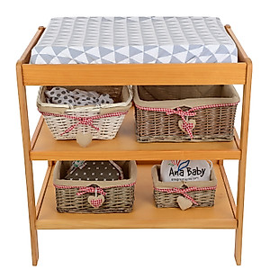 100% Organic Cotton Diaper Changing Pad Cover for Baby Boys & Girls–Soft 100% Woven Cotton–Universal, Elastic Trim Edges Design–Unisex– Perfect for Cradle and Bassinet,Stain Resistant & Machine Wash