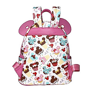 Loungefly Disney Mickey Mouse Cupcakes and Donuts Womens Double Strap Shoulder Bag Purse