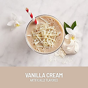 SlimFast Meal Replacement Smoothie Mix, 24 Servings, High Protein, Vanilla Cream, 20g of Protein with Milk, 12 Servings (Pack of 2) (Packaging May Vary)