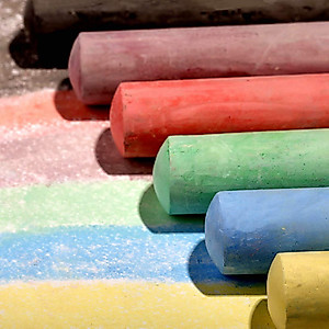 feela Sidewalk Chalk, 144 Pack 18 Colors Sidewalk Chalk Set For Kids Jumbo Chalk Bulk, Great for Kids Family, Paint on Sidewalk School Chalkboard Blackboard Street Playground