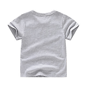 M RACLE Little Boys Toddler Short Sleeve Tee T Shirt(Excavator,4T)
