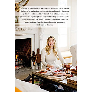 Portmeirion Sophie Conran Pebble Medium Oval Platter | Porcelain Serving Tray for Appetizers, Snacks, and Sandwiches | 14.5 x 12 Inch | Dishwasher and Microwave Safe