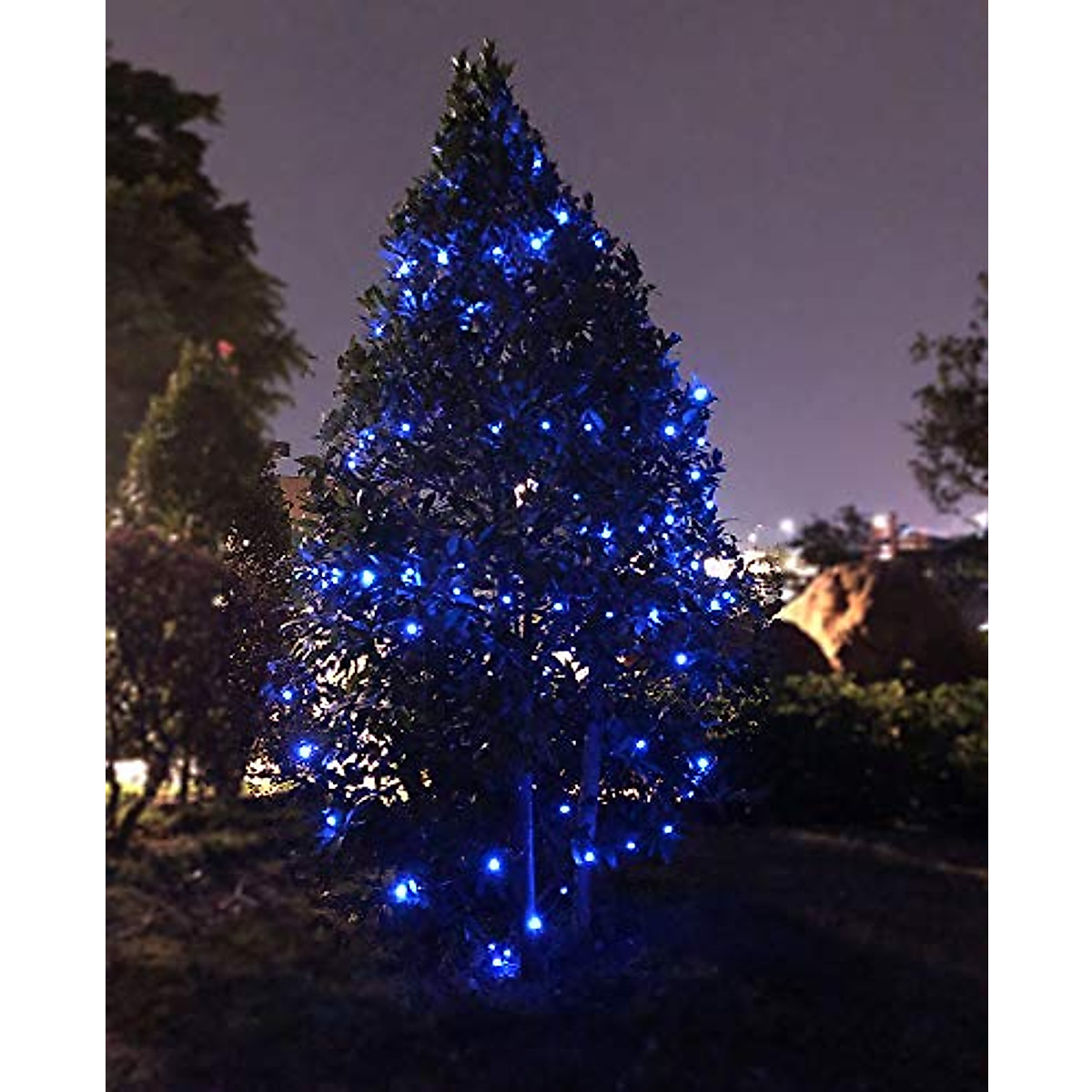 Solar Fairy String Lights Outdoor: 2 Pack Waterproof Copper Wire Lights - Each 39.5FT 120 LED - 8 Modes - Christmas - Yard -Garden - Blue