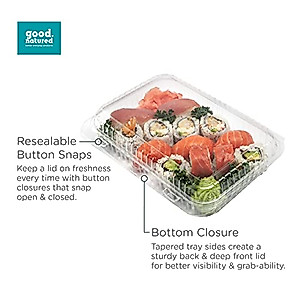 good natured 48 oz. Multi-Purpose Deli Container, Pack of 184 - Ideal for Camping, Meal Prep, Food Storage, Plant-Based, Airtight, Stackable & Reusable Food Storage Container with Lid
