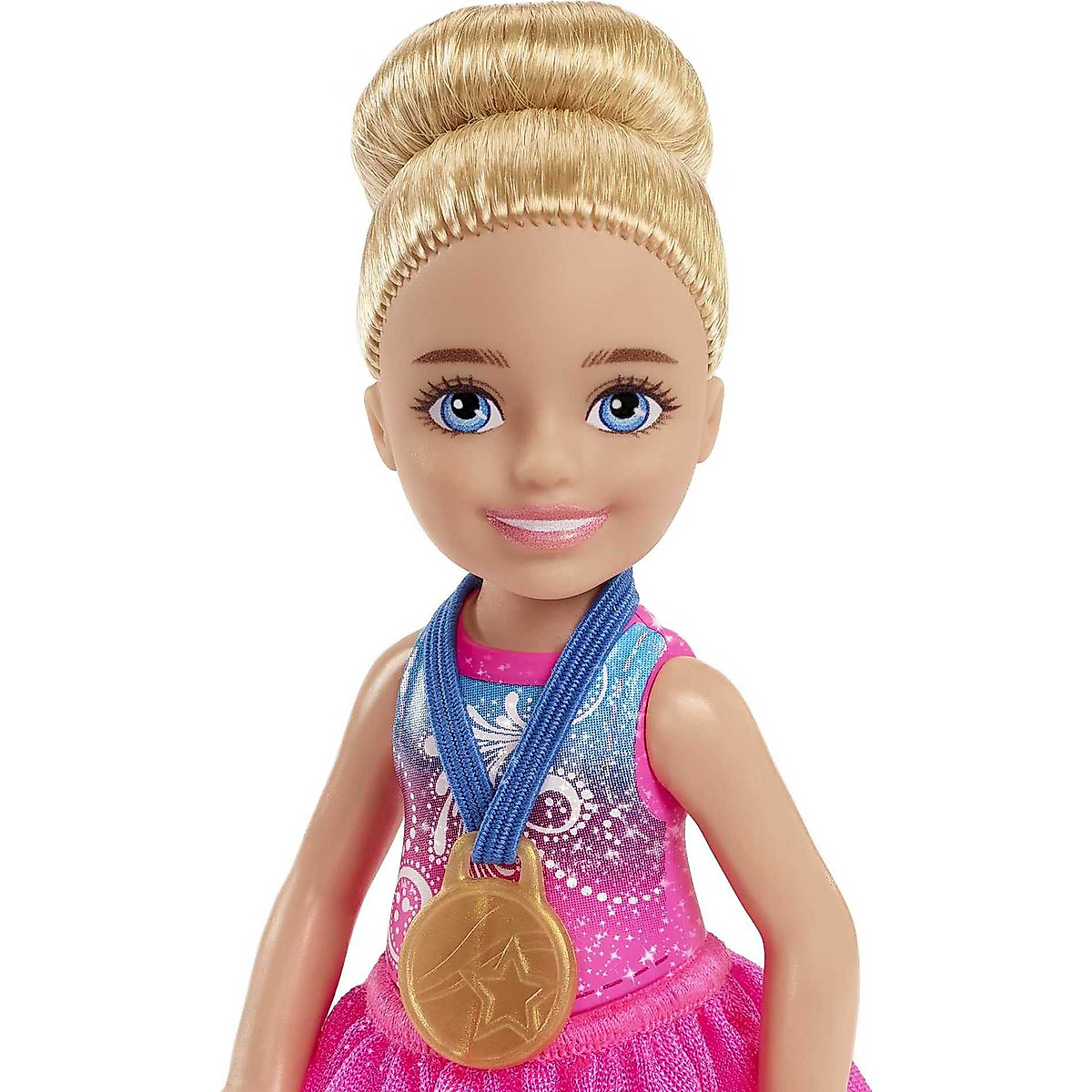 Barbie Chelsea Can Be Doll & Playset, Blonde Ice Skater Small Doll with Removable Outfit & 6 Career Accessories