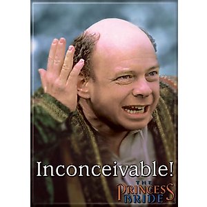 Ata-Boy The Princess Bride 'Inconceivable!' 2.5" x 3.5" Magnet for Refrigerators and Lockers…