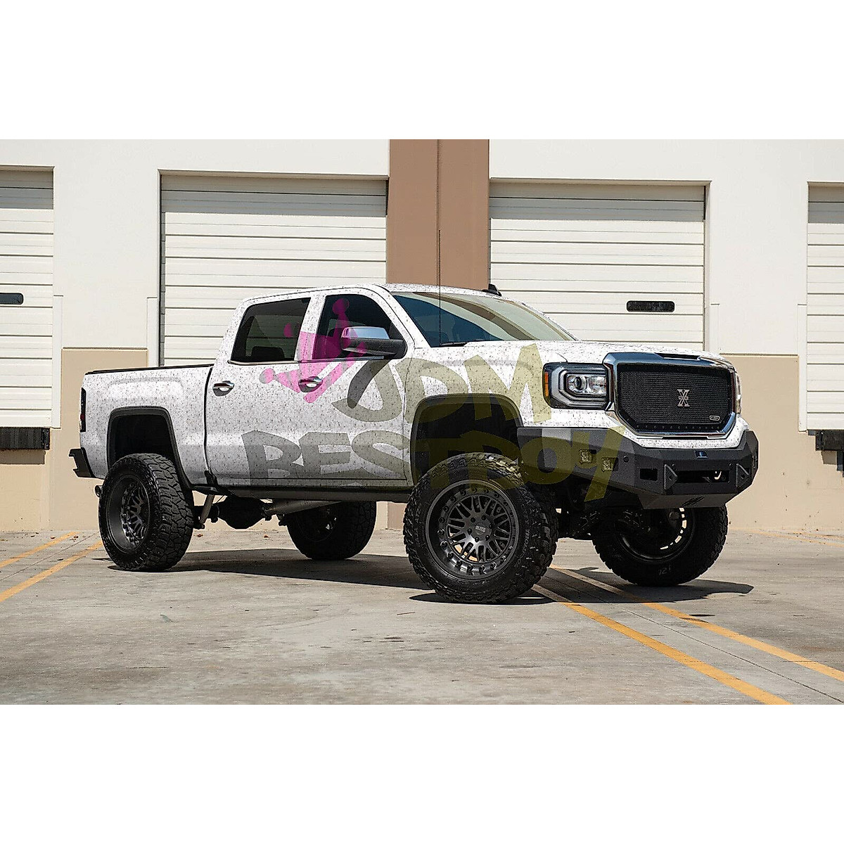 Free Tool Kit White Camouflage Digital Camo Vinyl Wrap Decal Sticker Bubble Free Car Self Adhesive Film - 60"x120" (5FTx10FT)