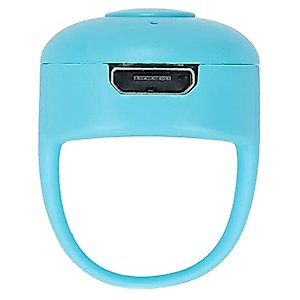 Sanpyl Mobile Phone Remote Control, Mini Bluetooth Remote Control Ring Automatic Page Browsing Phone Bluetooth Fingertip Controller, for All Smartphones(Blue)