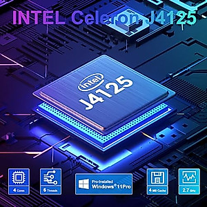 [1TB Stick PC] Mini PC Stick Windows 11 Pro,PC Stick Equipped 1TB SSD M.2 SATA 3 Storage,8GB RAM,Intel J4125 Processor,Support WiFi,BT,Auto Power on,Business/Travel Pocket Computer