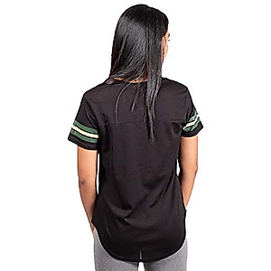 Ultra Game NBA Milwaukee Bucks Womens Soft Mesh Jersey Tee Shirt, Black, Large