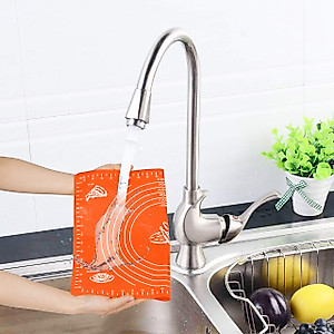 POPCO Pack of 3 Silicone Baking Mats Set, Cooking Mats Professional Non-Stick Liner for Making Cookies, Macarons, Bread and Pastry (Multicolor)