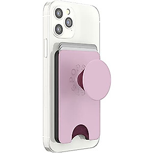 PopSockets: Phone Wallet with Expanding Grip, Phone Card Holder, Wireless Charging Compatible, Wallet for MagSafe - Blush Pink