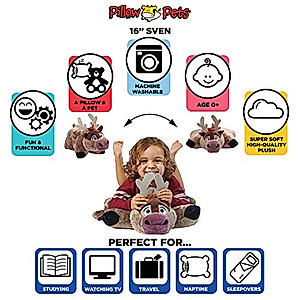 Pillow Pets Disney Frozen II Sven Reindeer Stuffed Animal Plush Brown