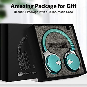 meidongg Active Noise Cancelling Bluetooth Wireless Over Ear Headphones with Mircophone, 30H Playtime,Deep Bass, Comfortable Protein Earpads, for Travel, Home, Office (Dark Green)