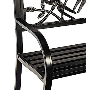 Plow and Hearth Dragonfly Metal Garden Bench