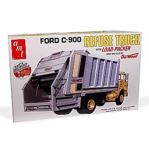 AMT Ford C-600 Gar Wood Load Packer Garbage Truck 1:25 Scale Model Kit