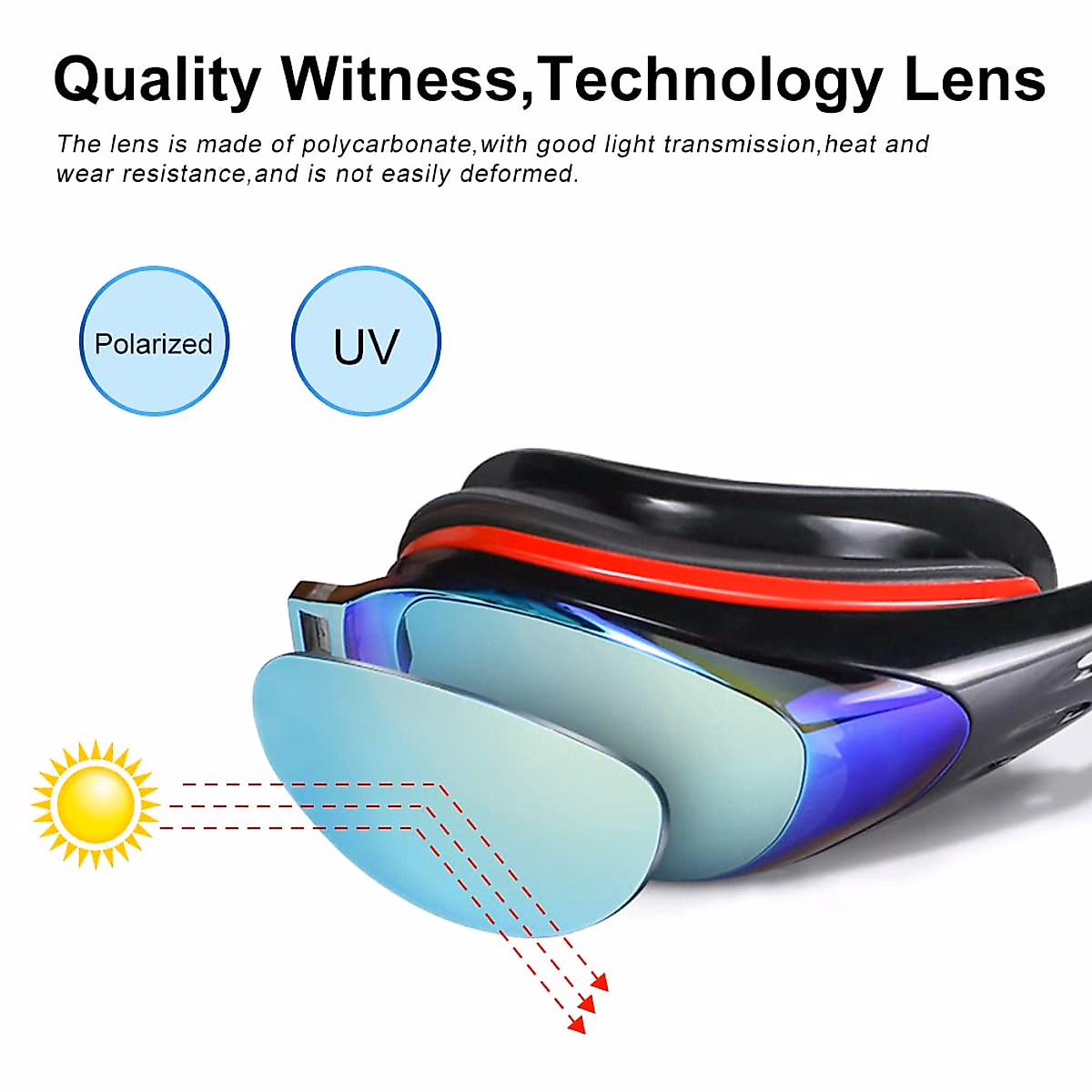 AIKOTOO Nearsighted Swimming Goggles Anti-fog