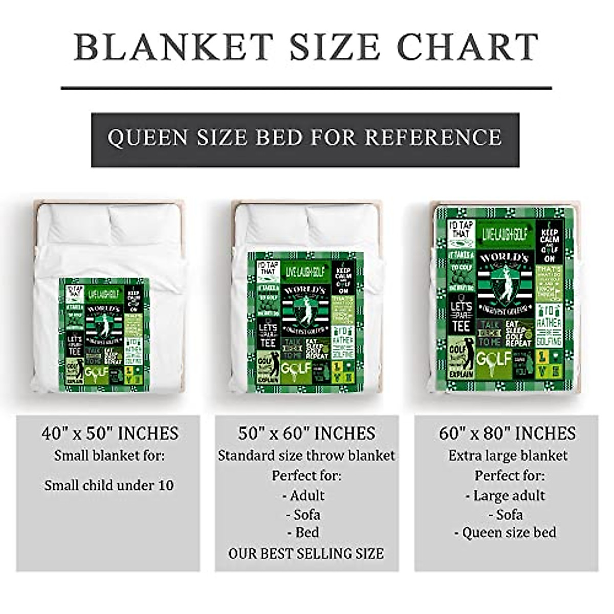 Golf Gifts for Men Unique - Funny Golf Gifts - Golfing Gifts for Men Women - Best Golf Gift - Golf Gift for Him- Golf Stuff Gift - Mens Golf Gifts Ideas - Golf Themed Gifts Blanket 50" x 60"