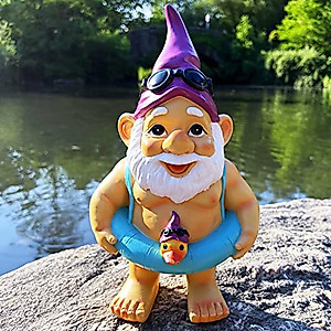 Garden Gnomes Galore Beach Gnomes - Pool Decorations Outdoor Pool Decor - Garden Gnomes Outdoor Funny Garden Gnomes - Gnomes Decorations for Yard Gnome - Poolside Decor Pool Area Decorations Outdoor