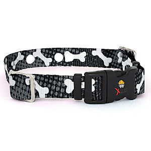 Small Black Bones Replacement Containment and Training Dog Collar Strap with RFA-67 Batteries - Compatible with Most PetSafe In-Ground Fence, Wireless Fence Receiver, and Training Collars (Bundle 2)