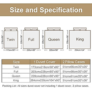 DECOVOGUE Red Yellow Floral Pattern Duvet Cover Set, Green Leaves Printed Decor Microfiber Soft for Kids Girls Boys Girls Man Women, Nature Botanical Comforter Sheets and Pillow Cases (Twin)